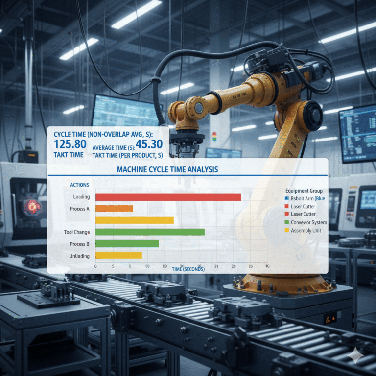 Công cụ tính Machine Cycle Time và vẽ biểu đồ Stacked Bar Chart - Tekulab